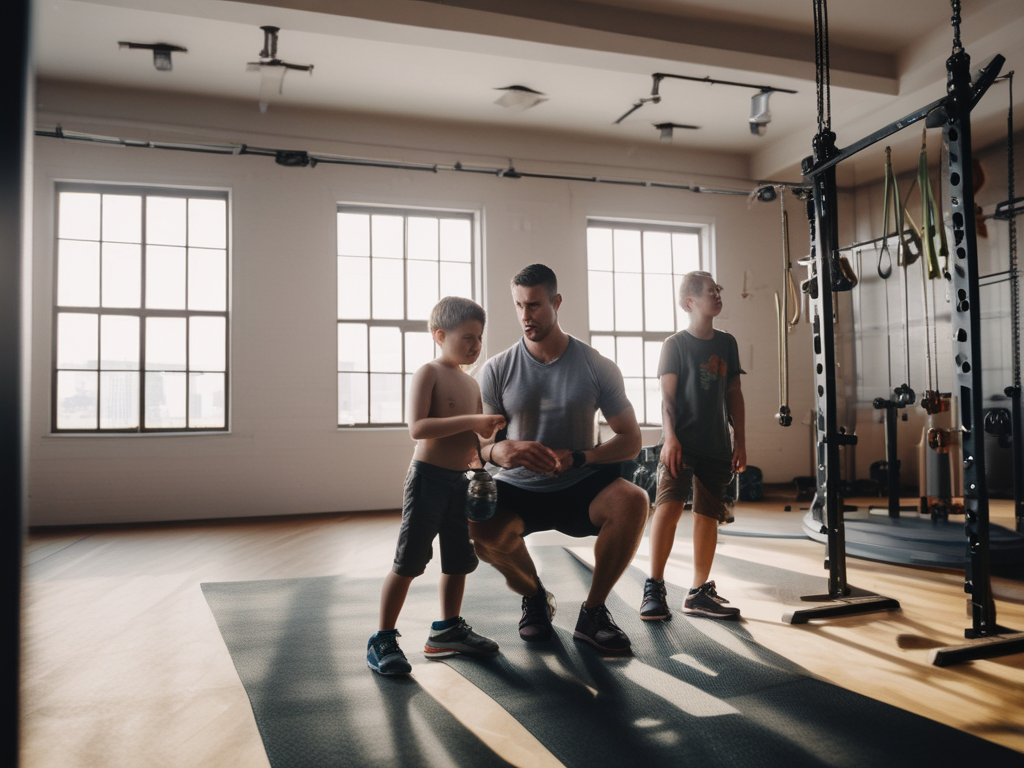 Fit Family Fun: Dad’s Training Session with Toddler Sons for Health ...